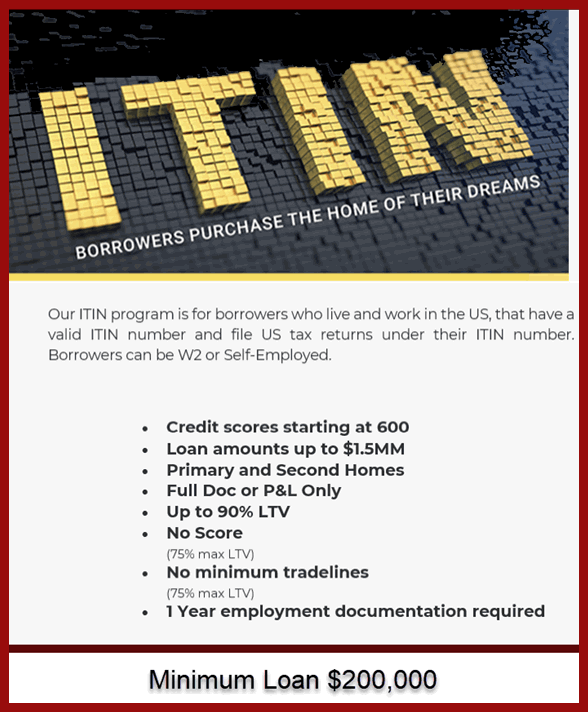 ITIN Programs - Texas Mortgage Company